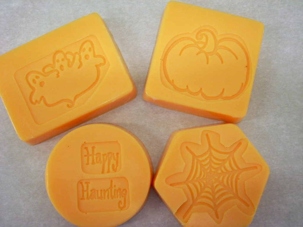 Halloween Crafts: How to Make Embossed Soaps with Unmounted Rubber Stamps