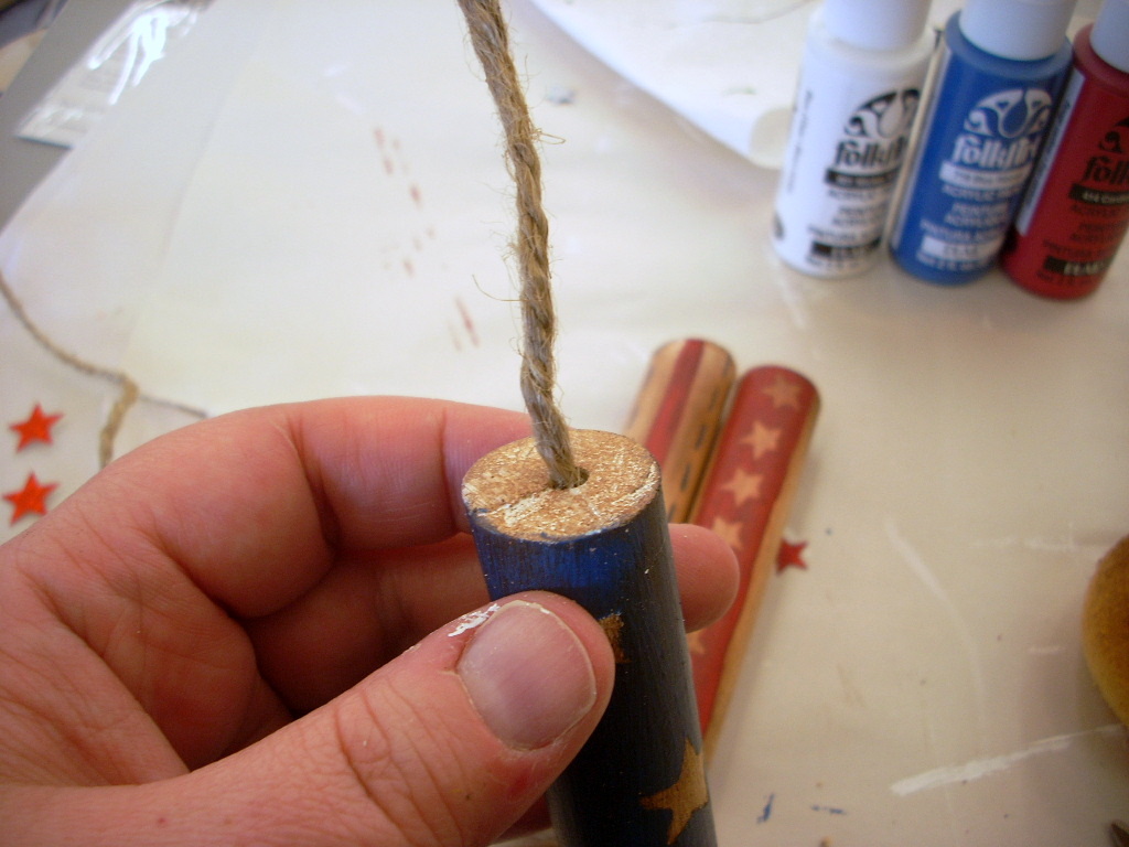 4th of July Craft - Hand Painted Wood Fireworks • Vicki O'Dell