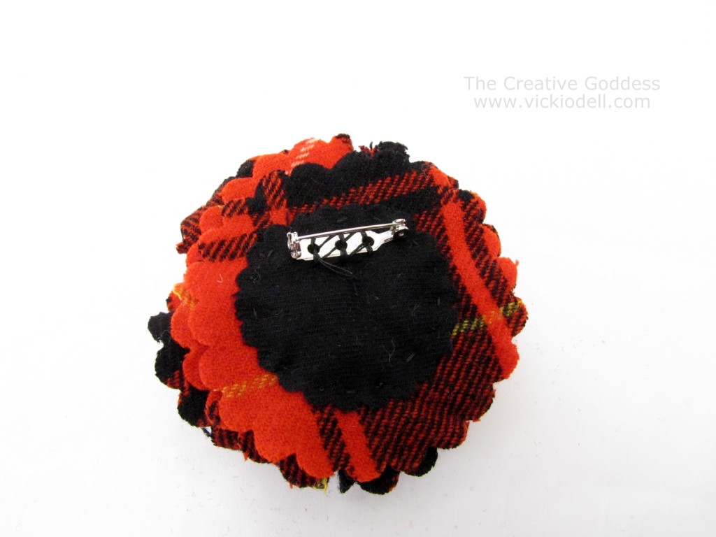 Make a New Brooch with Vintage Brooches, Buttons and Recycled Wool