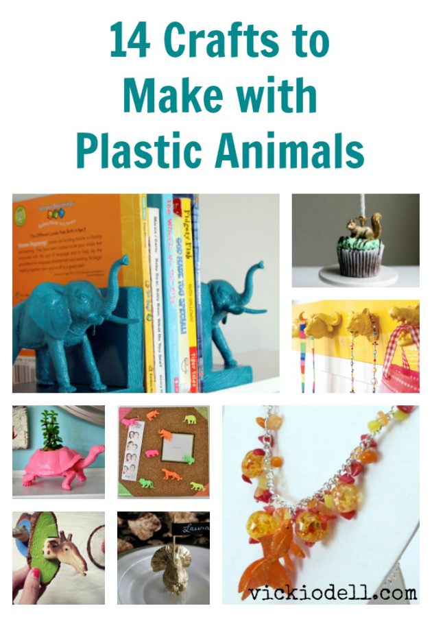 14 Crafts to Make with Plastic Animals • Vicki O'Dell